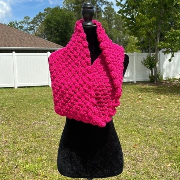 Hand Crafted | Accessories | Nwt Hot Pink Infinity Scarf | Poshmark